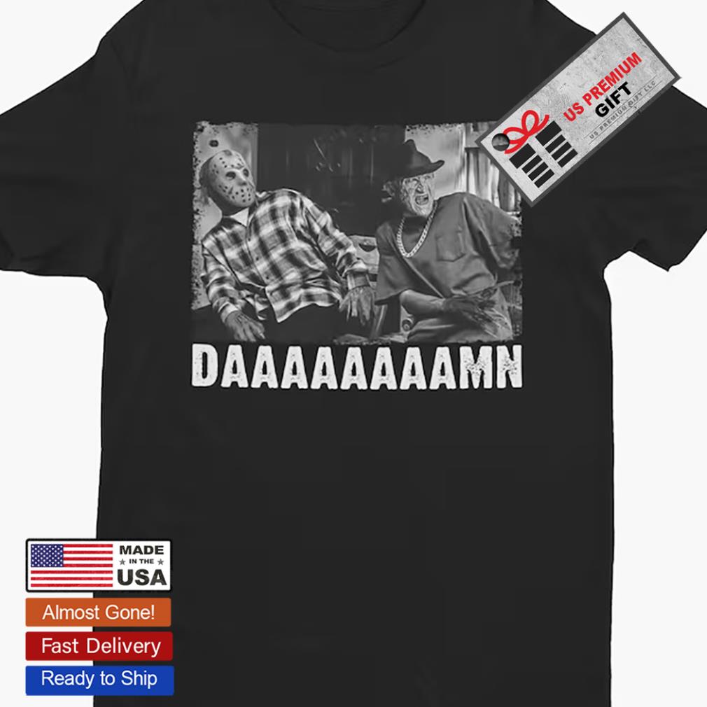 Daaaaaaaamn Jason and Freddy Friday the 13th parody meme funny shirt ...