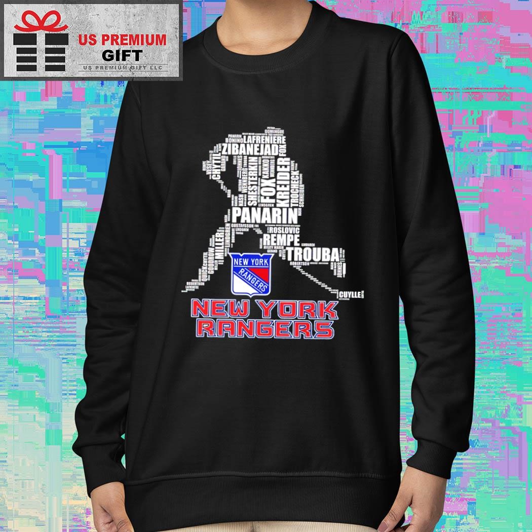 New York Rangers ice hockey names player logo 2024 shirt, hoodie ...