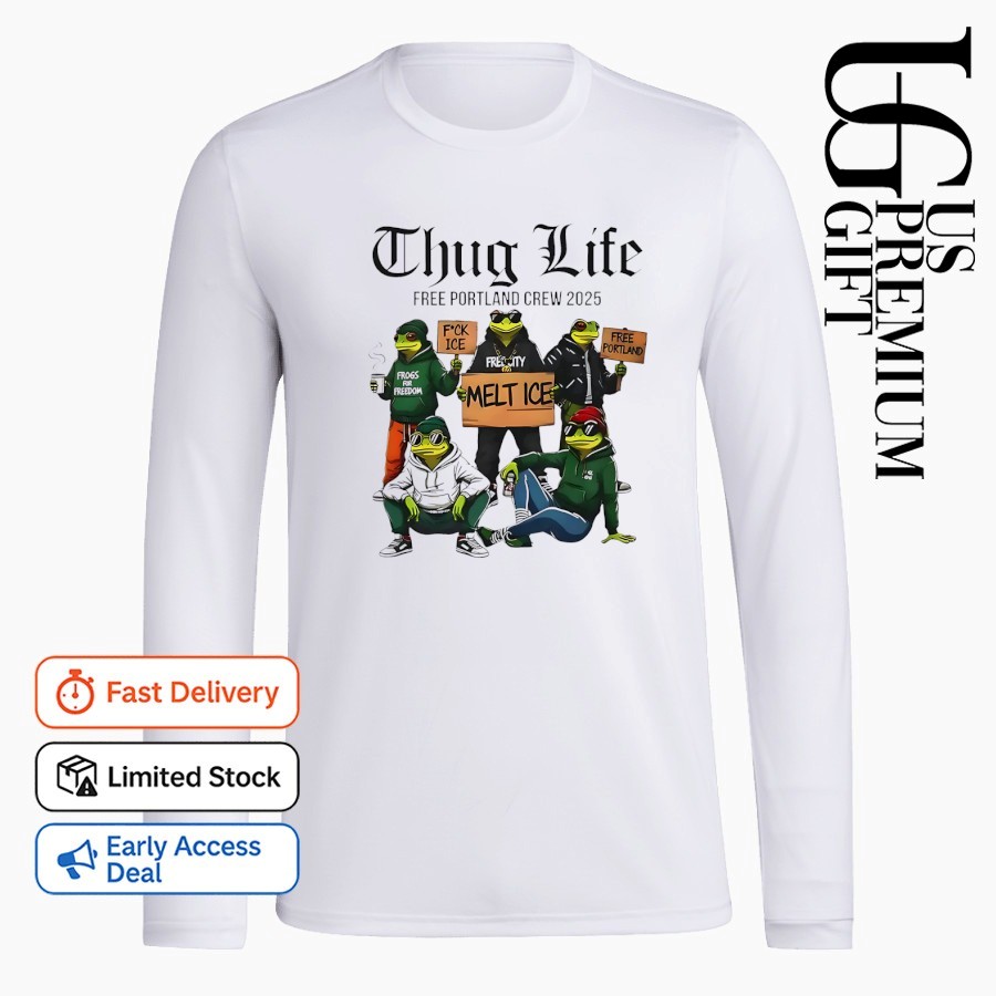 Portland Frog Thug Life Free Portland Crew 2025 shirt, hoodie, sweater ...