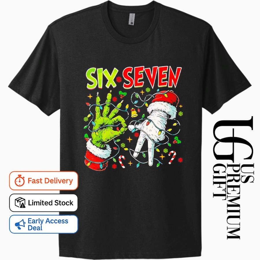 Six Seven 67 hands meme Christmas shirt, hoodie, sweater, long sleeve ...