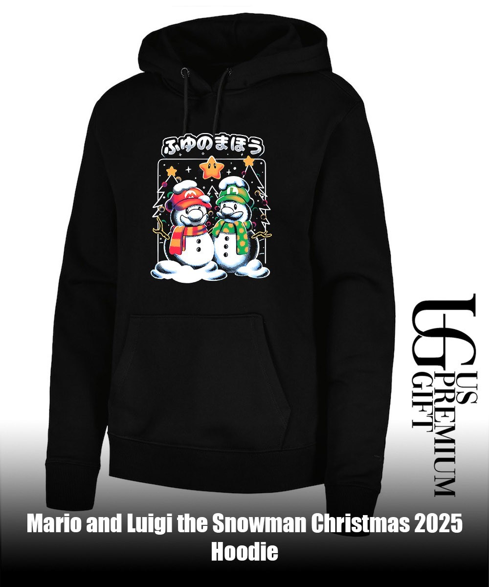 Mario and Luigi the Snowman Christmas 2025 shirt, hoodie, sweater, long ...