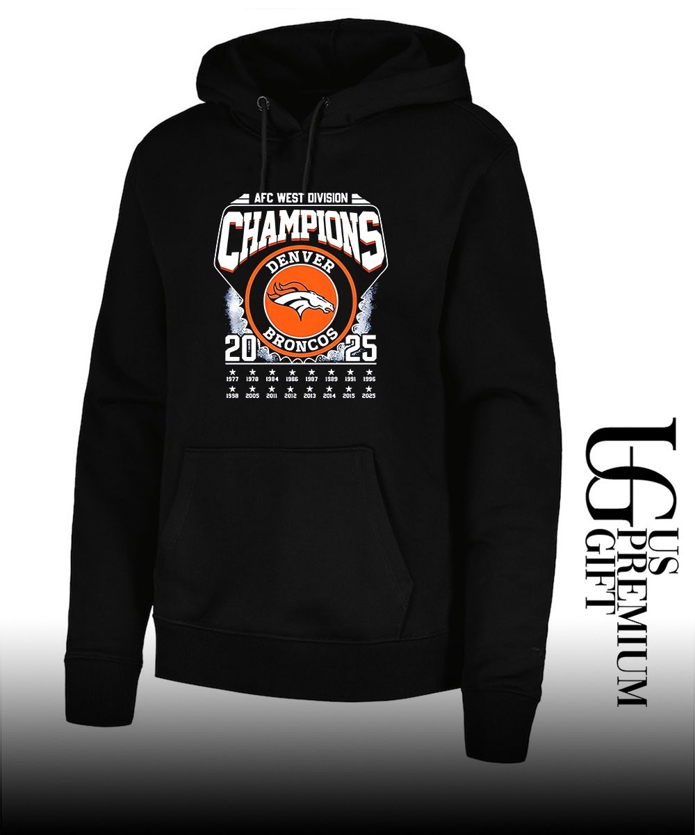 Denver Broncos AFC West Division Champions 2025 logo shirt, hoodie ...