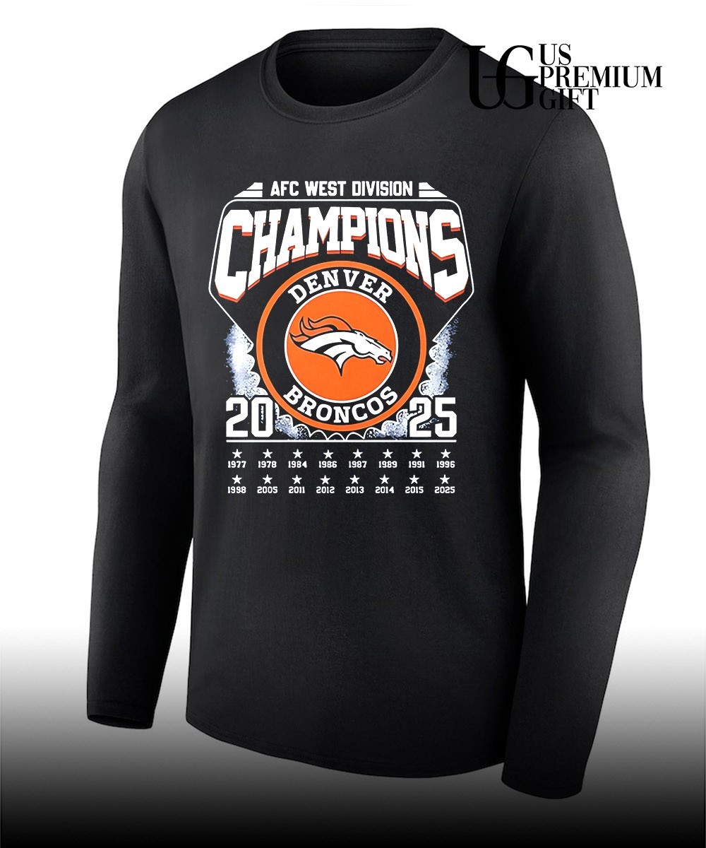Denver Broncos AFC West Division Champions 2025 logo shirt, hoodie ...