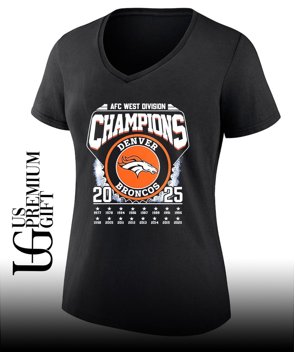 Denver Broncos AFC West Division Champions 2025 logo shirt, hoodie ...