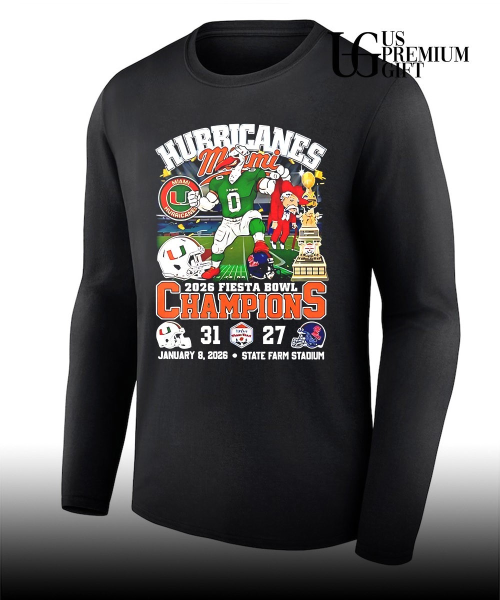 Miami Hurricanes 2026 CFP Vrbo Fiesta Bowl Champions beat Ole Miss 31 ...