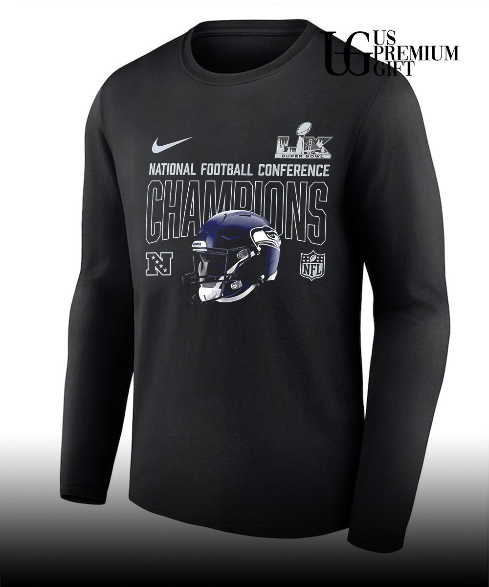 Seattle Seahawks Nike 2025 NFC Champions helmet shirt, hoodie, sweater ...