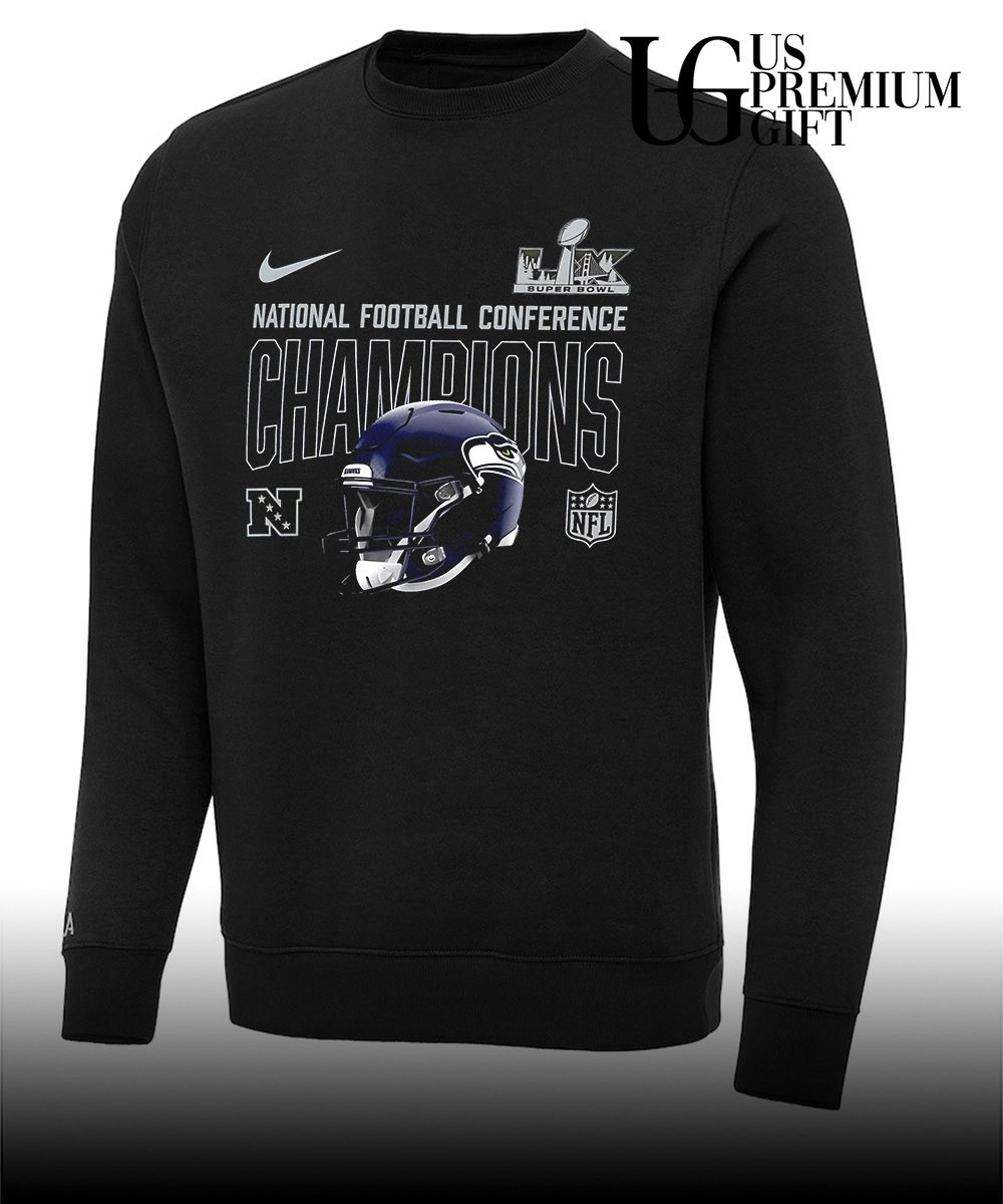 Seattle Seahawks Nike 2025 NFC Champions helmet shirt, hoodie, sweater ...
