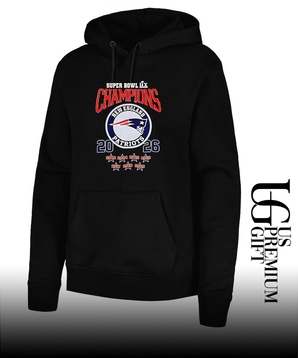 Super Bowl LX Champions 2026 New England Patriots logo shirt, hoodie ...