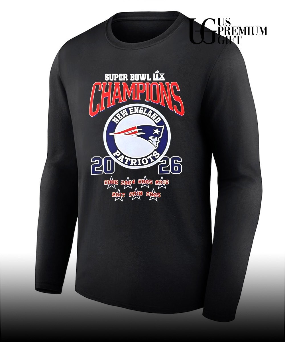 Super Bowl LX Champions 2026 New England Patriots logo shirt, hoodie ...